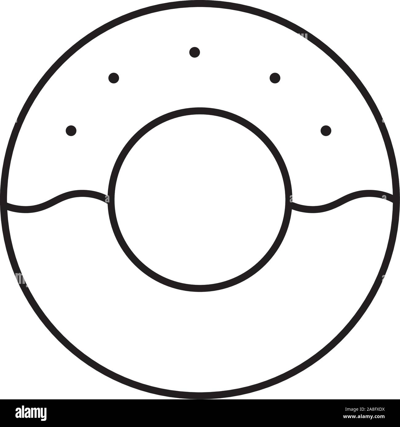 Sweet donut design, dessert food delicious sugar snack and tasty theme ...