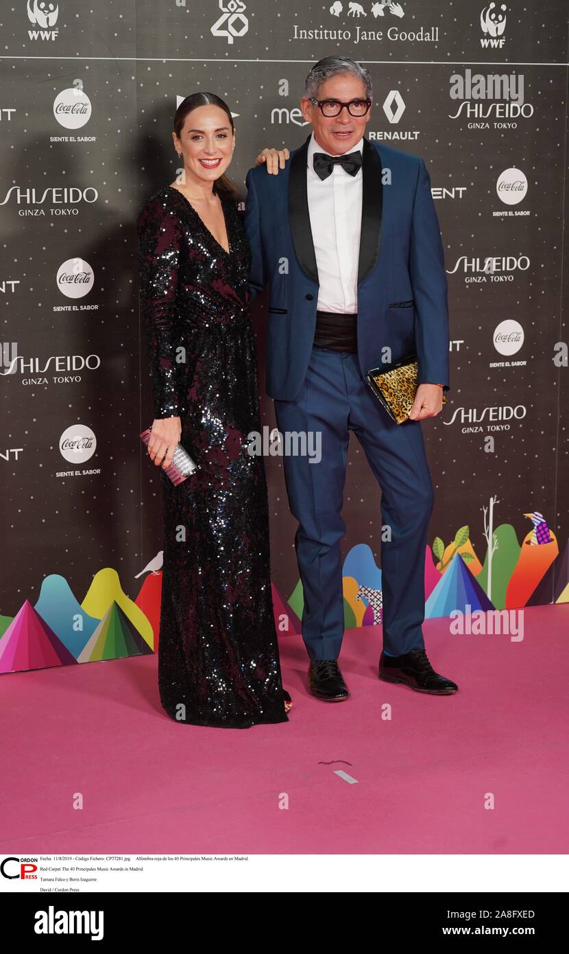 Madrid, Spain. 08th Nov, 2019. Alfombra roja de los 40 Principales ...