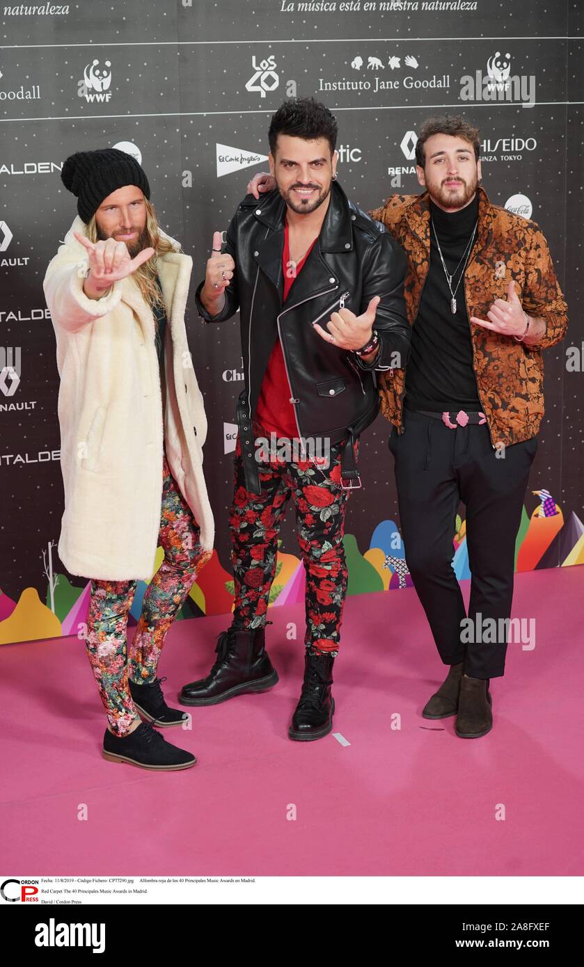 Madrid, Spain. 08th Nov, 2019. Alfombra roja de los 40 Principales ...