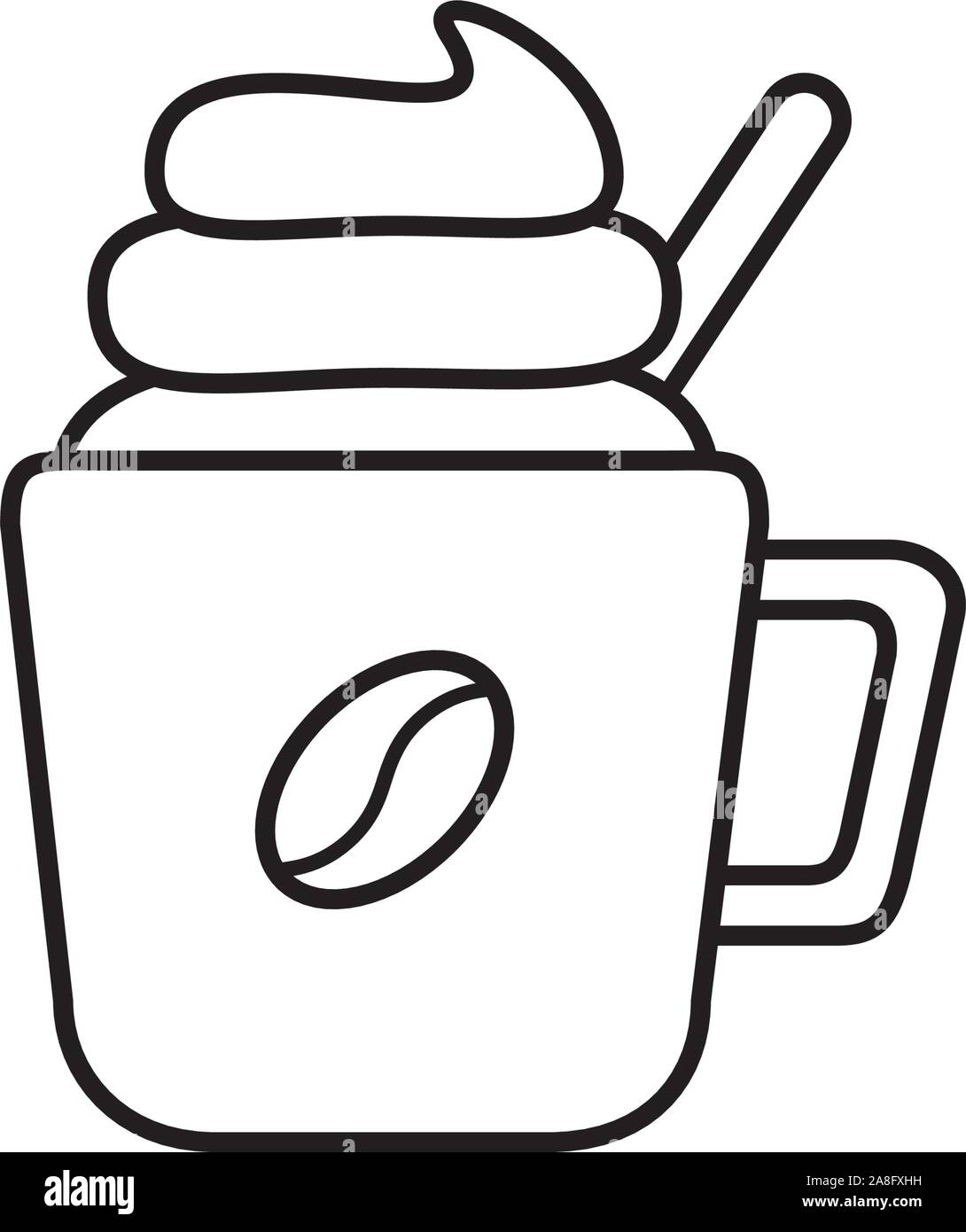 Coffee mug design, drink breakfast beverage shop morning restaurant ...