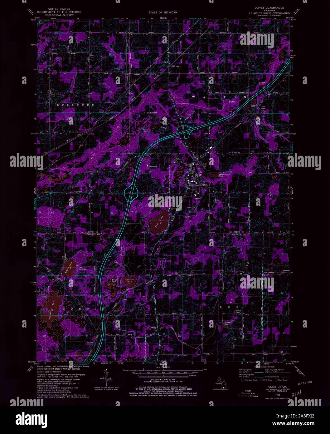 Olivet map hi-res stock photography and images - Alamy