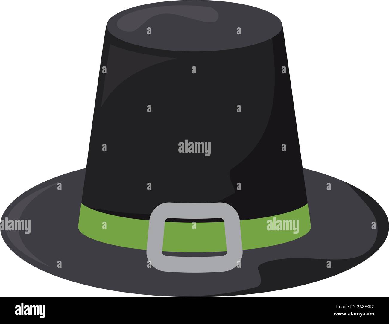 pilgrim hat , thanksgiving symbol on white background vector ...