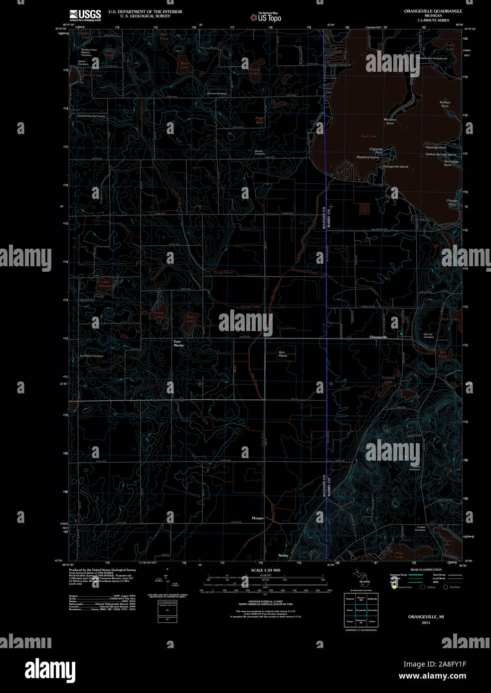 Map of orangeville hi-res stock photography and images - Alamy