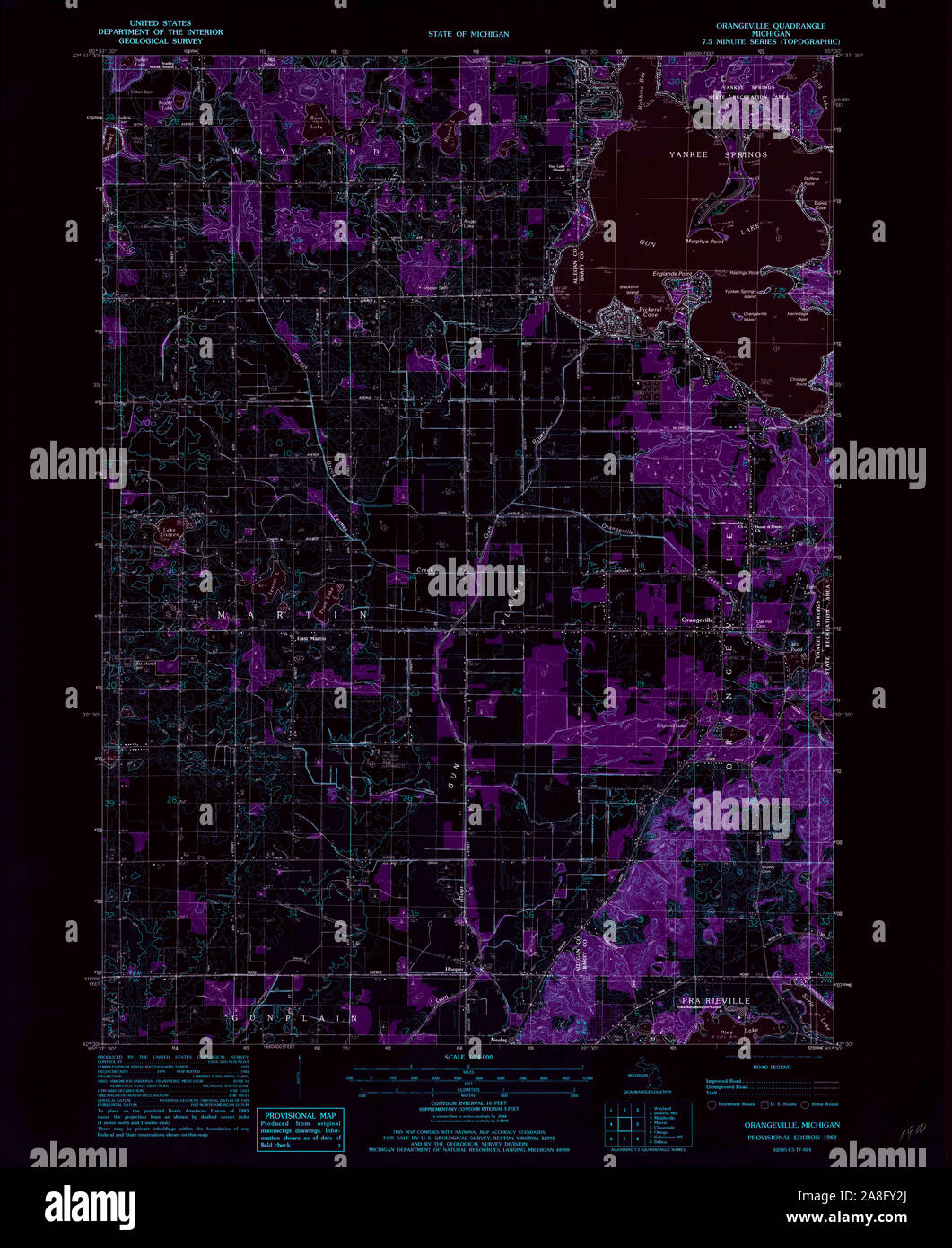 Map of orangeville hi-res stock photography and images - Alamy
