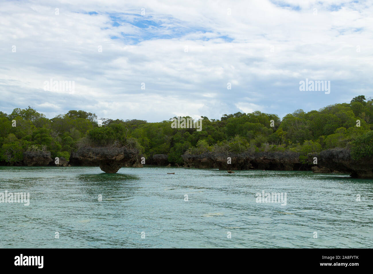 Menai bay landscape, Tanzania, Africa panorama. Indian ocean scenery ...