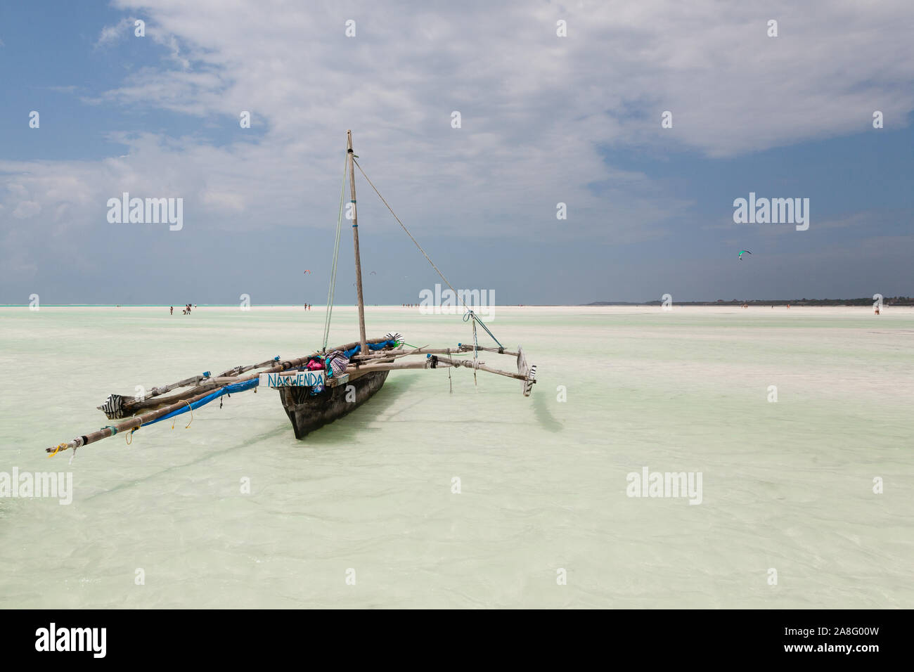 Zanzibar beach landscape, Tanzania, Africa panorama. Indian ocean ...