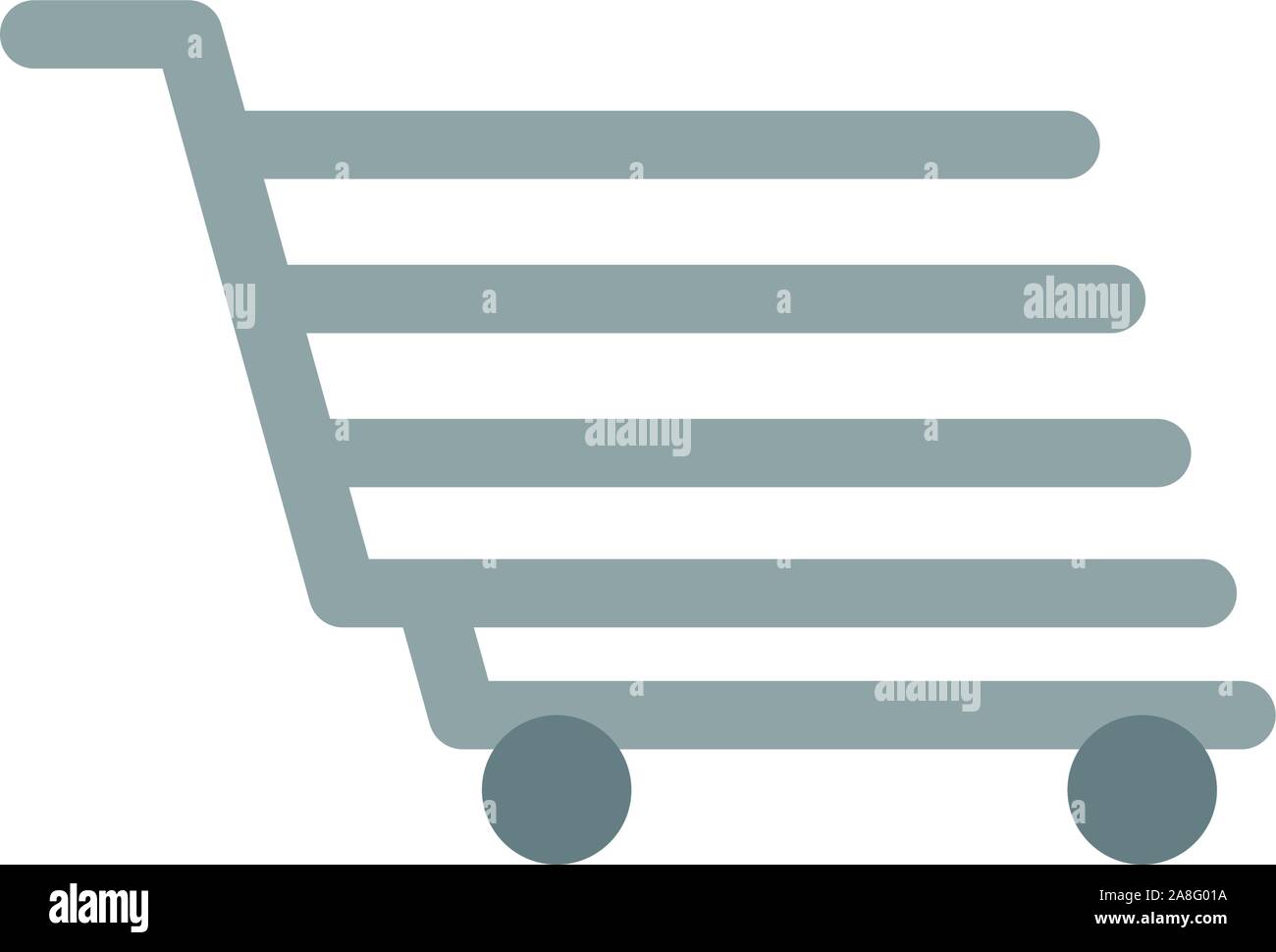 shopping cart on white background vector illustration design Stock ...