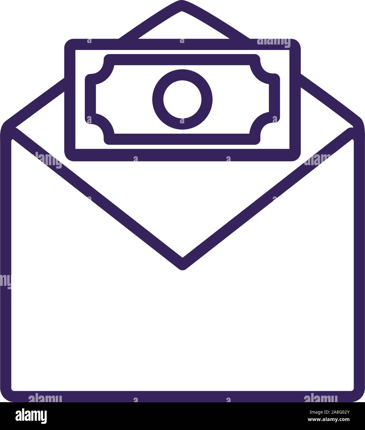 Envelope with money inside Stock Vector Images - Alamy
