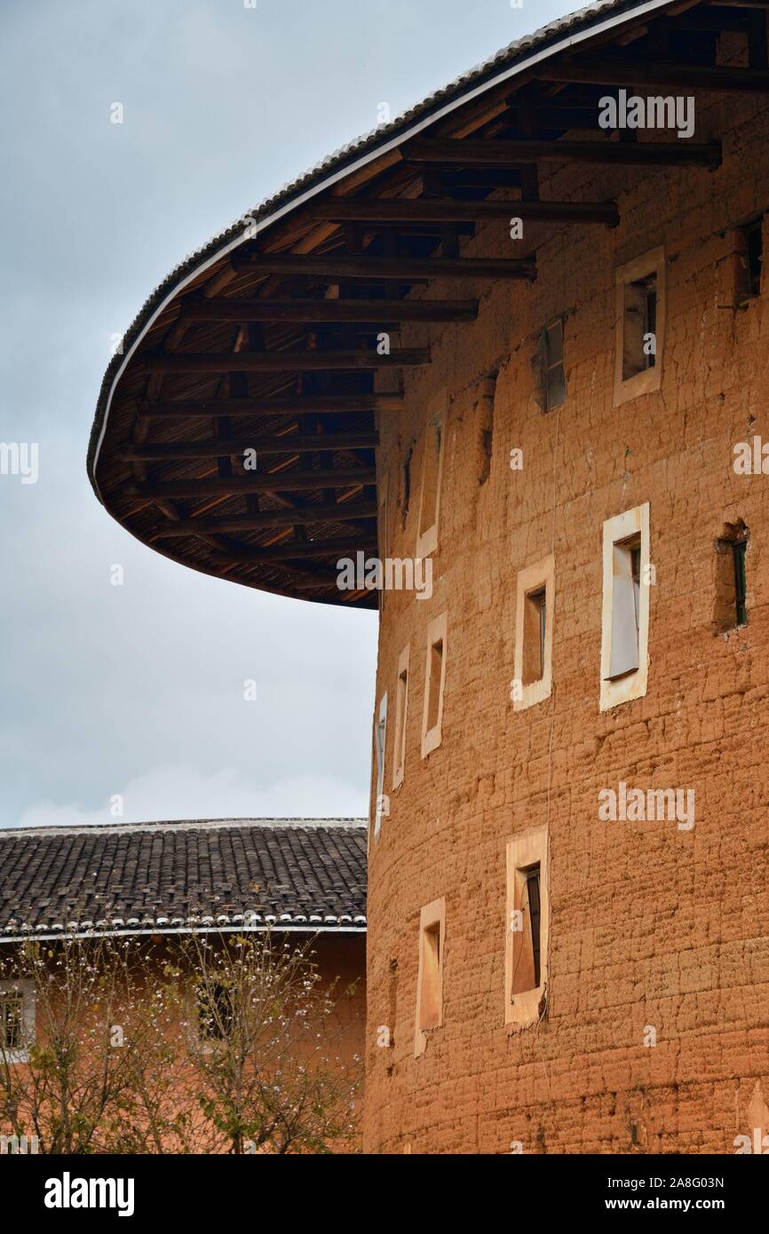 Traditional Tulou building is the unique dwellings of Hakka in Fujian ...