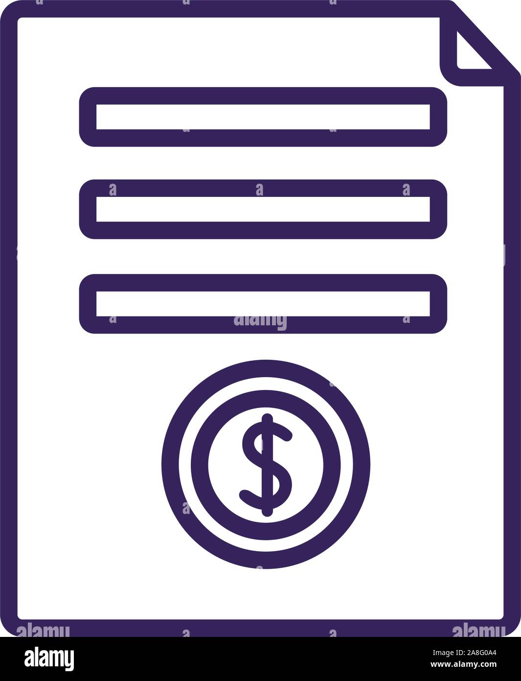 Isolated money document icon line vector design Stock Vector Image ...