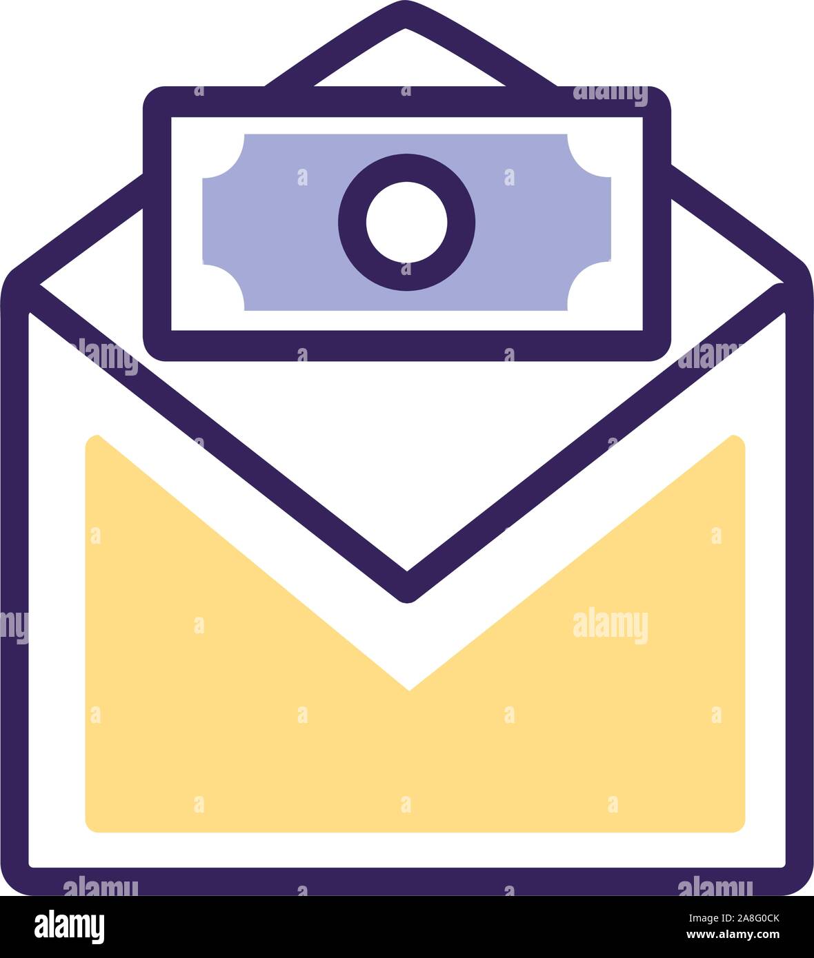 Envelope with money inside Stock Vector Images - Alamy