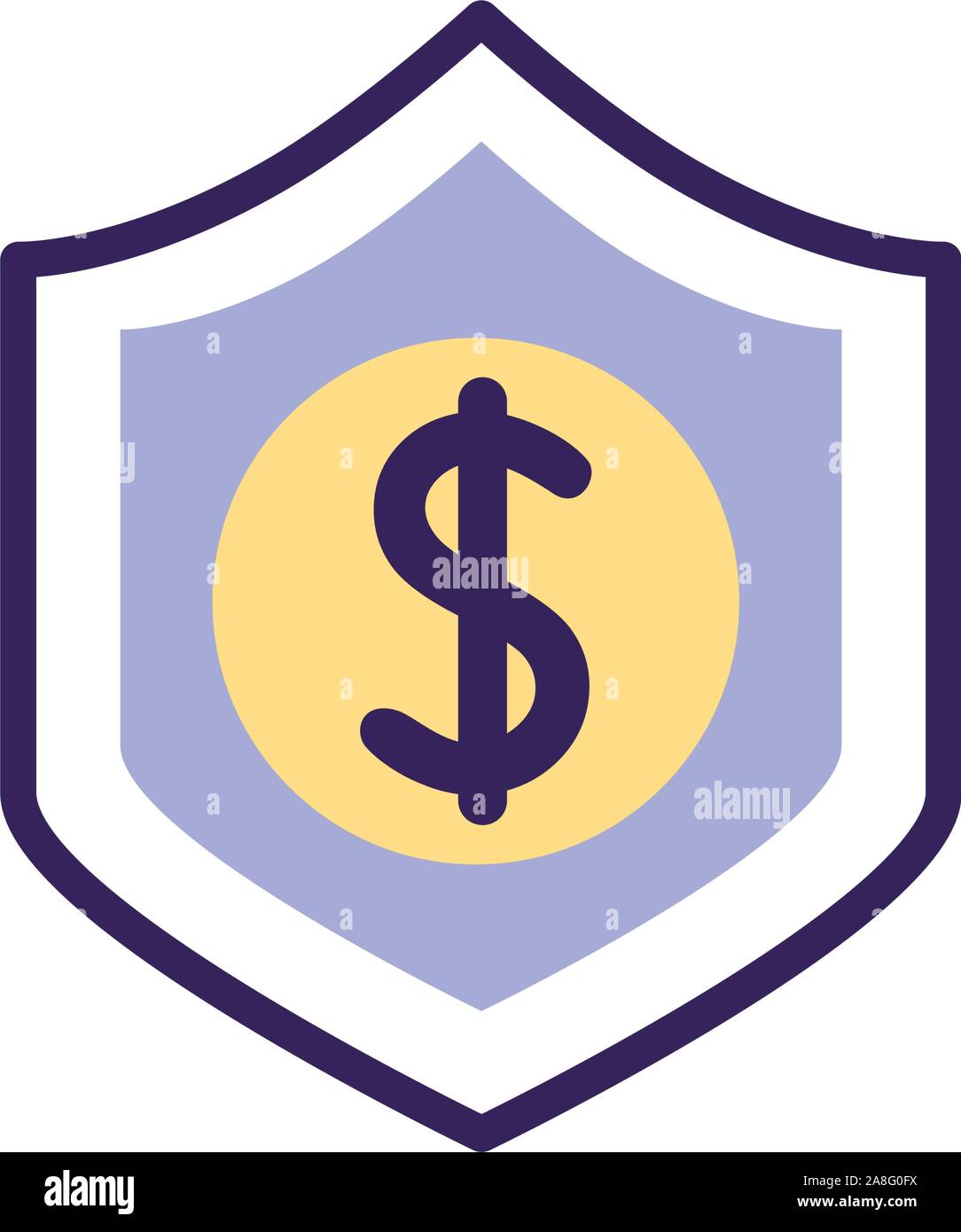 Isolated money shield icon fill vector design Stock Vector Image & Art ...
