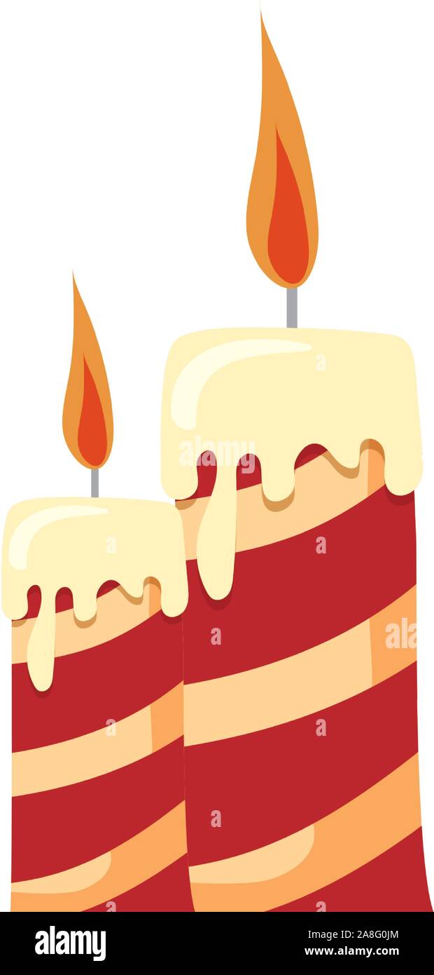 cartoon of candles on a white background vector illustration design ...
