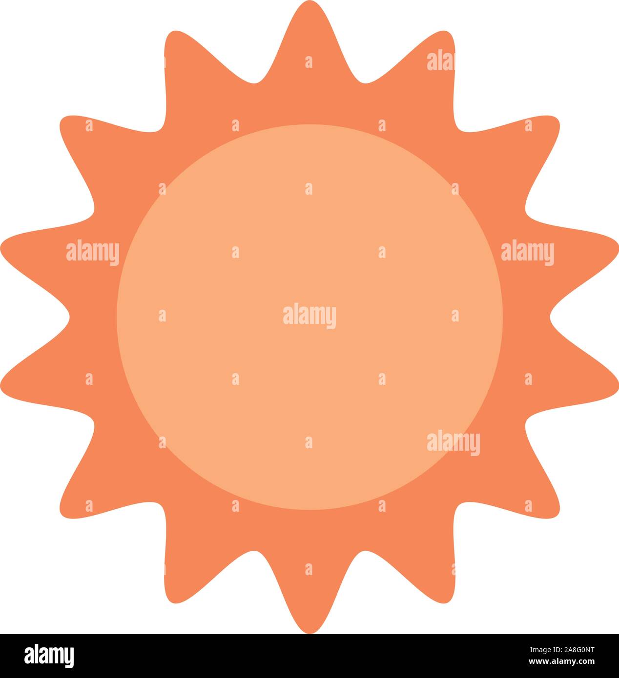 radiant sun on white background vector illustration design Stock Vector ...