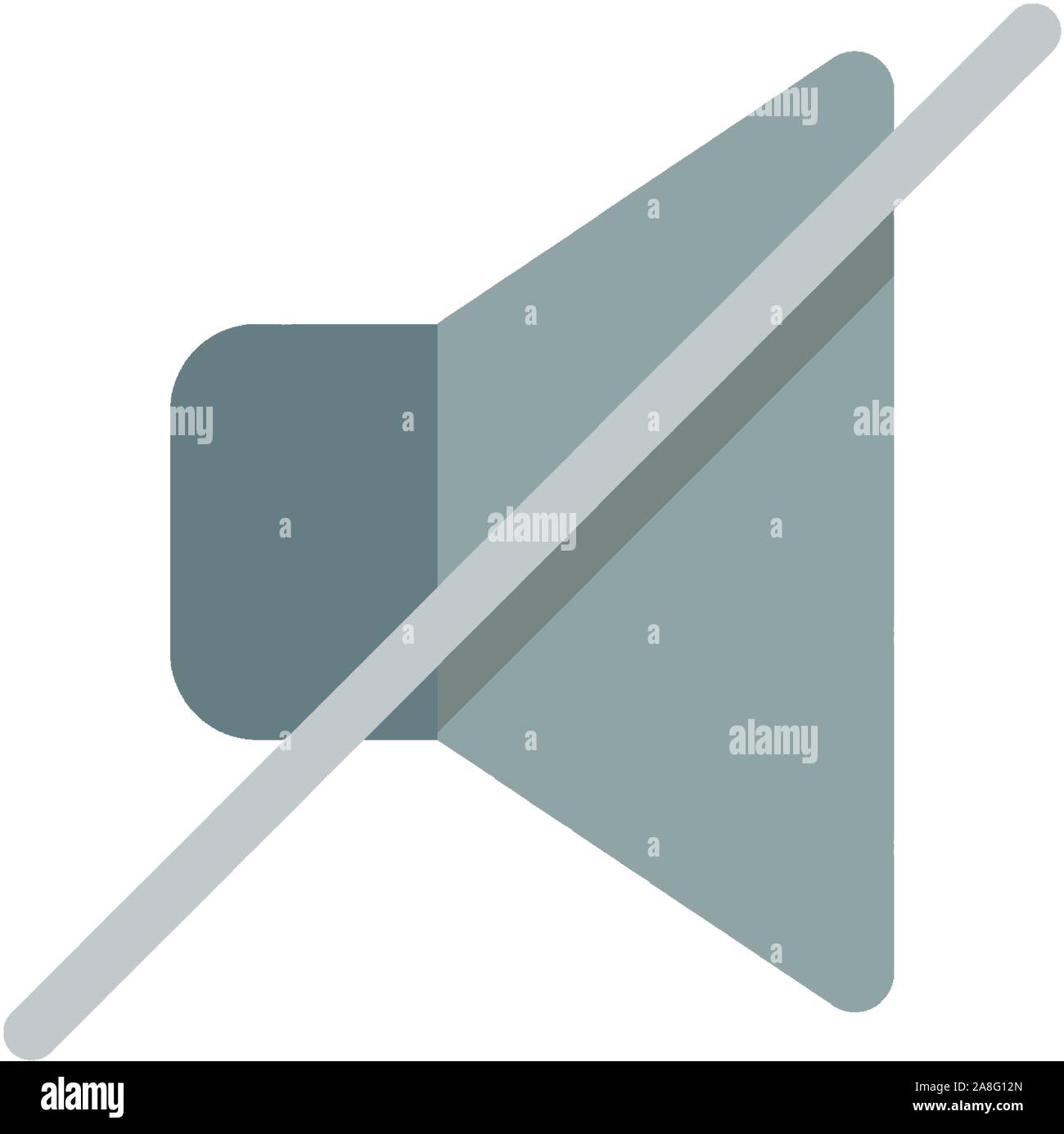 no sound, volume off symbol on white background vector illustration ...
