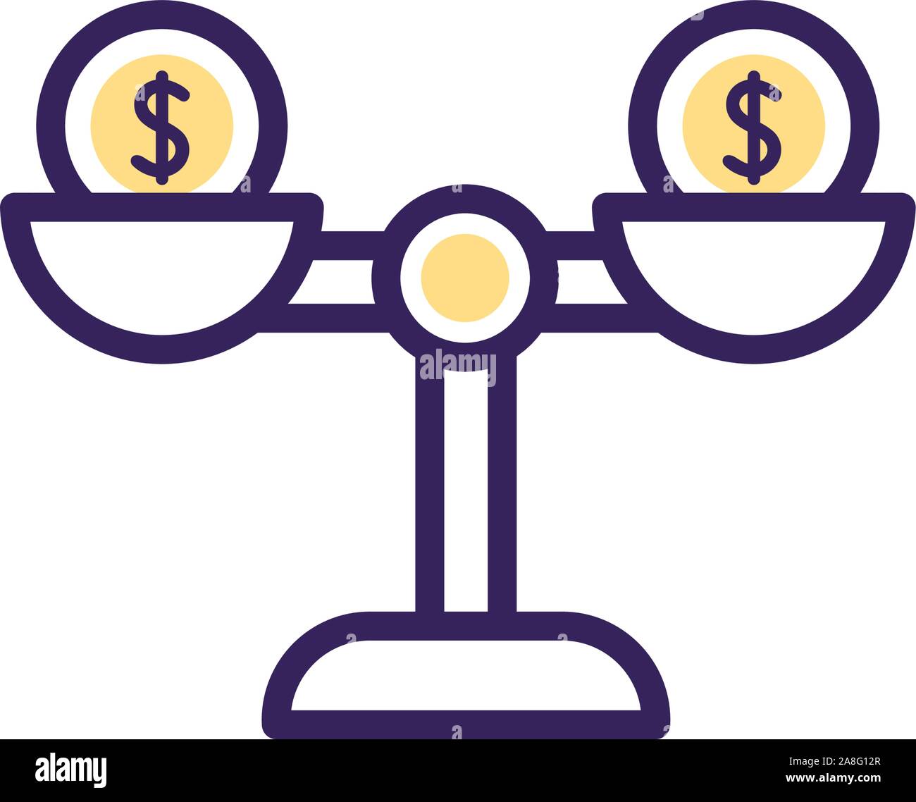 Isolated coins inside weight icon fill vector design Stock Vector Image ...