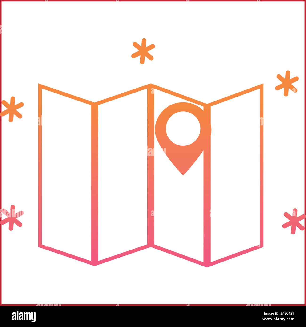 Gps mark and map design, travel navigation route road and location ...