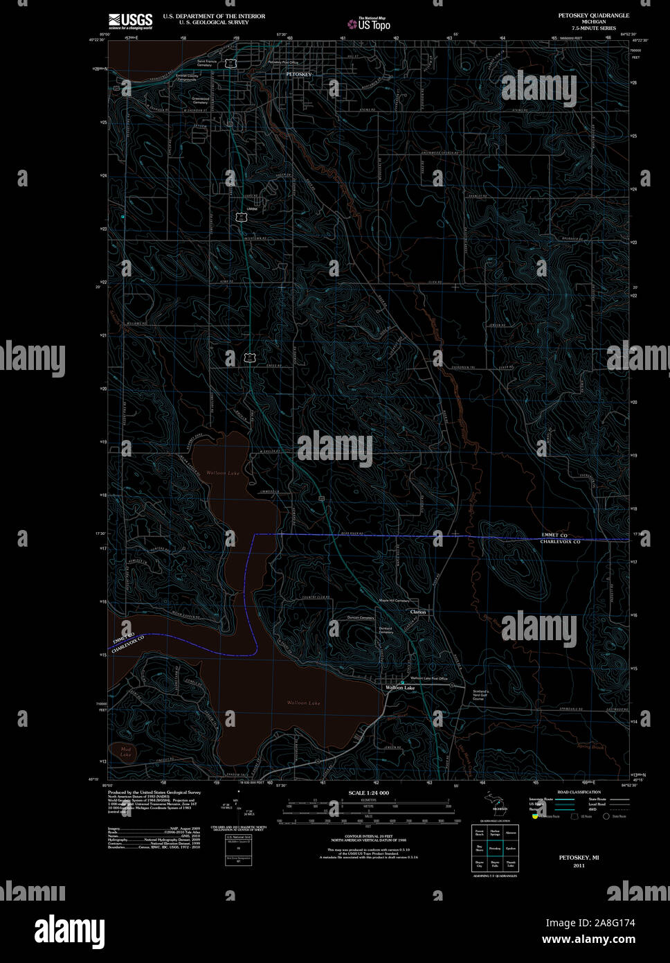 Map of petoskey hi-res stock photography and images - Alamy