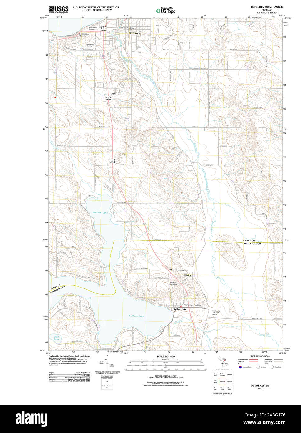 Map of petoskey michigan Cut Out Stock Images & Pictures - Alamy
