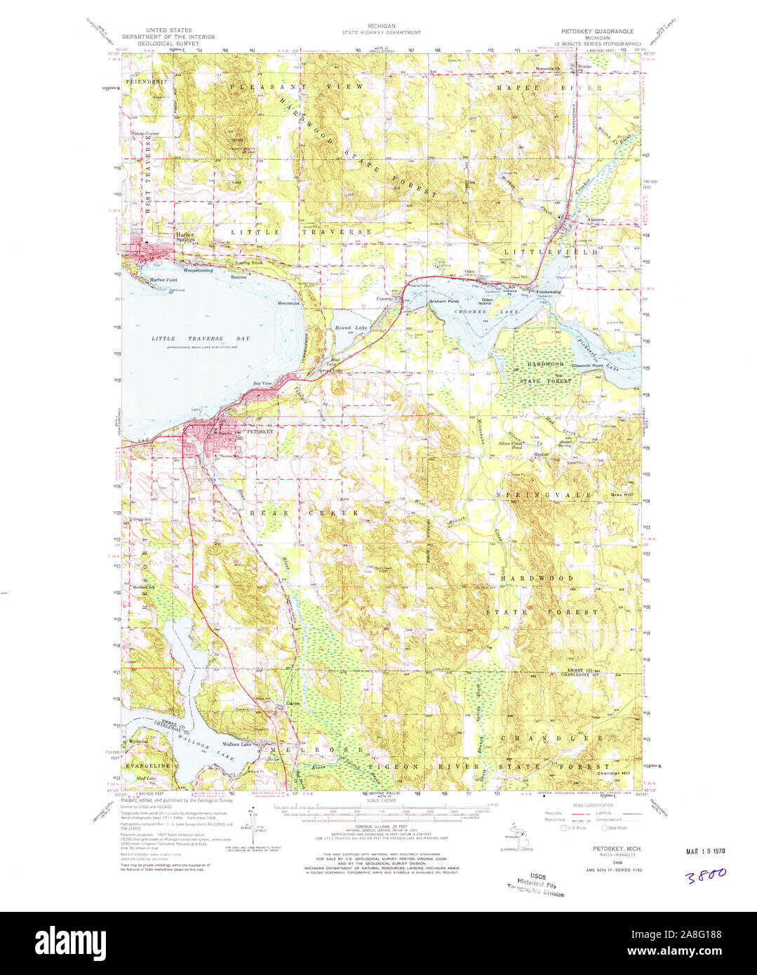 Map of petoskey Cut Out Stock Images & Pictures - Alamy