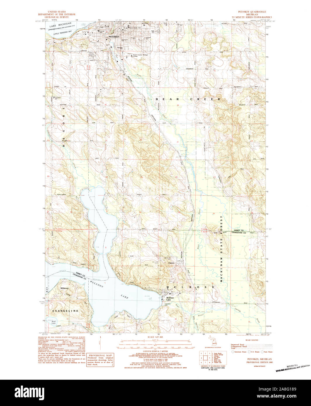 Map of petoskey michigan hi-res stock photography and images - Alamy