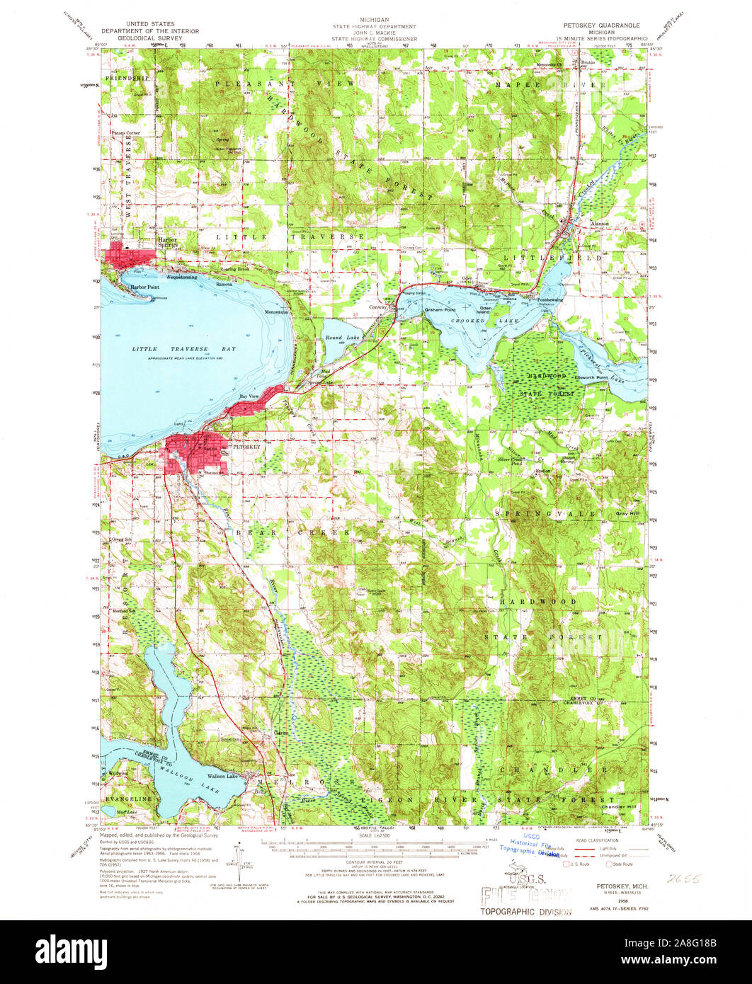 Map of petoskey hi-res stock photography and images - Alamy