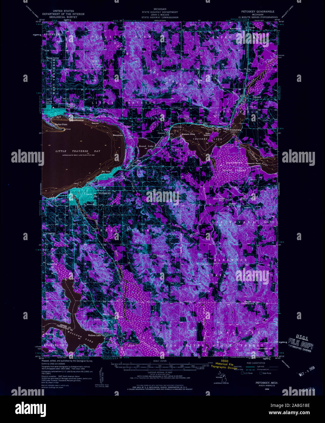 Map of petoskey hi-res stock photography and images - Alamy