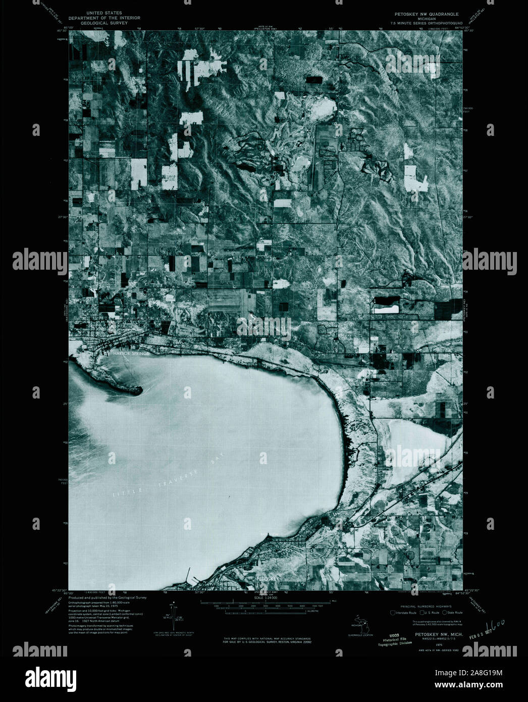Map of petoskey michigan hi-res stock photography and images - Alamy