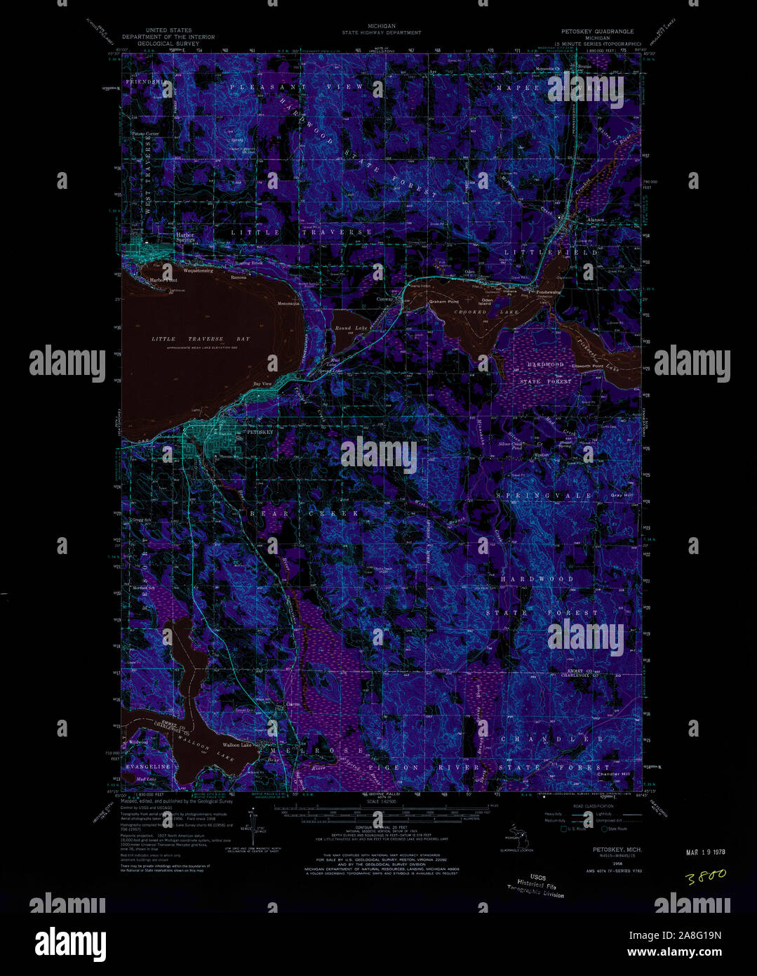 Map of petoskey michigan hi-res stock photography and images - Alamy