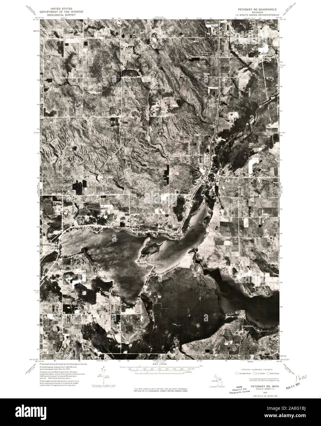 Map of petoskey michigan Cut Out Stock Images & Pictures - Alamy