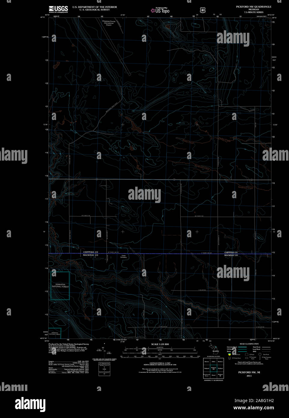 Pickford michigan map hi-res stock photography and images - Alamy