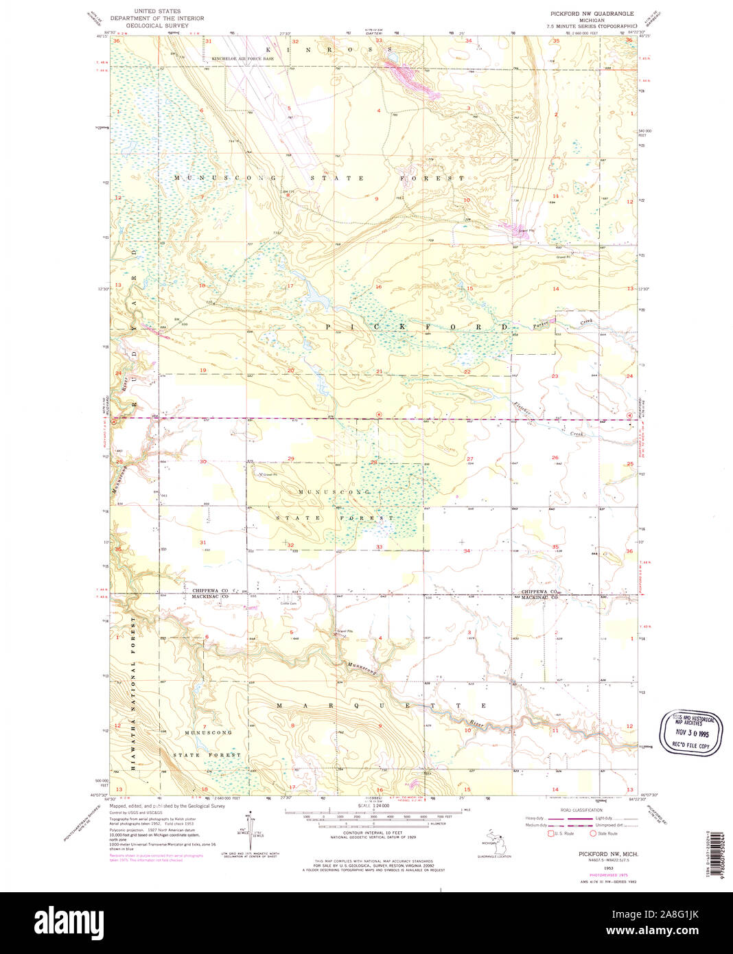 Pickford michigan map hi-res stock photography and images - Alamy