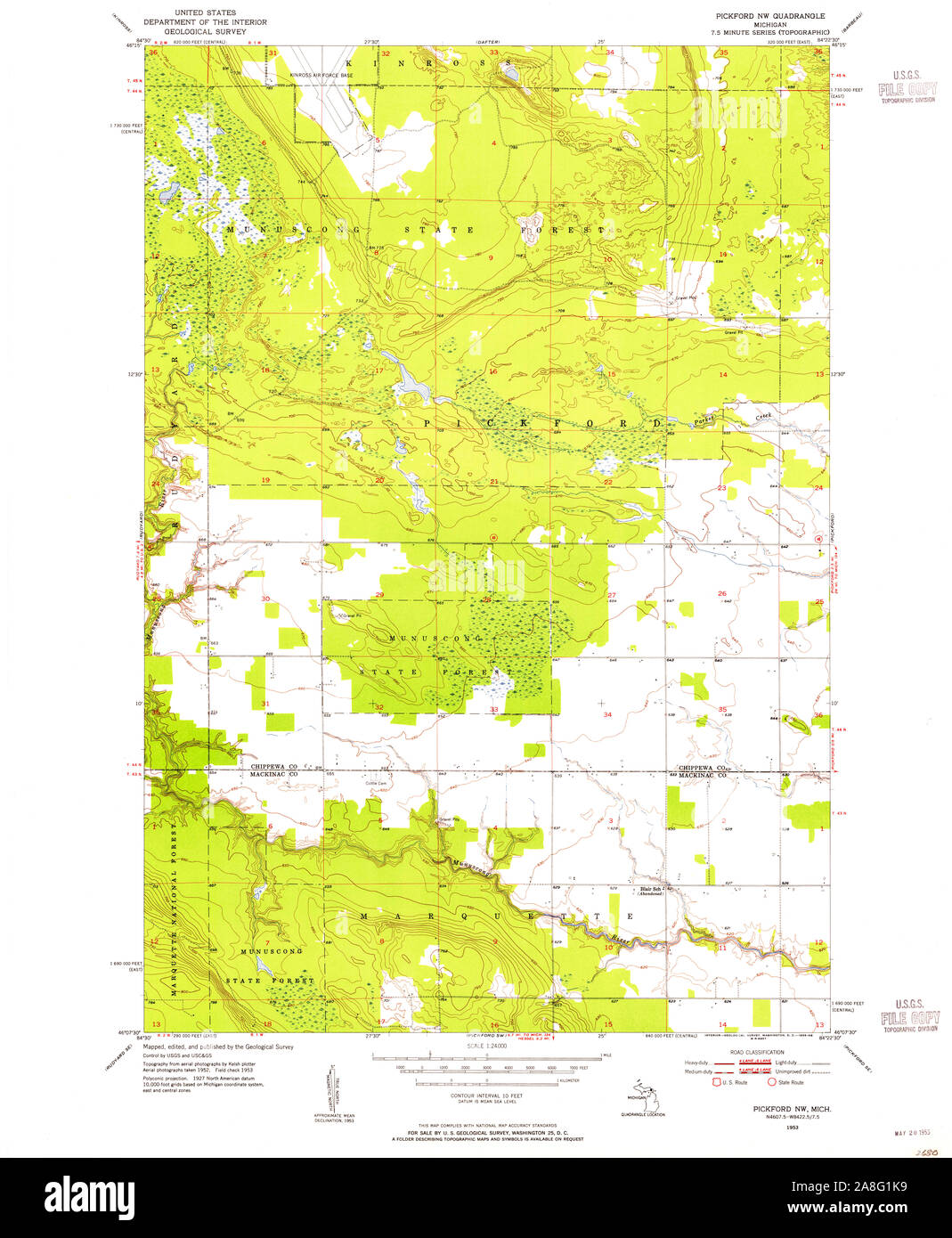 Pickford michigan map hi-res stock photography and images - Alamy