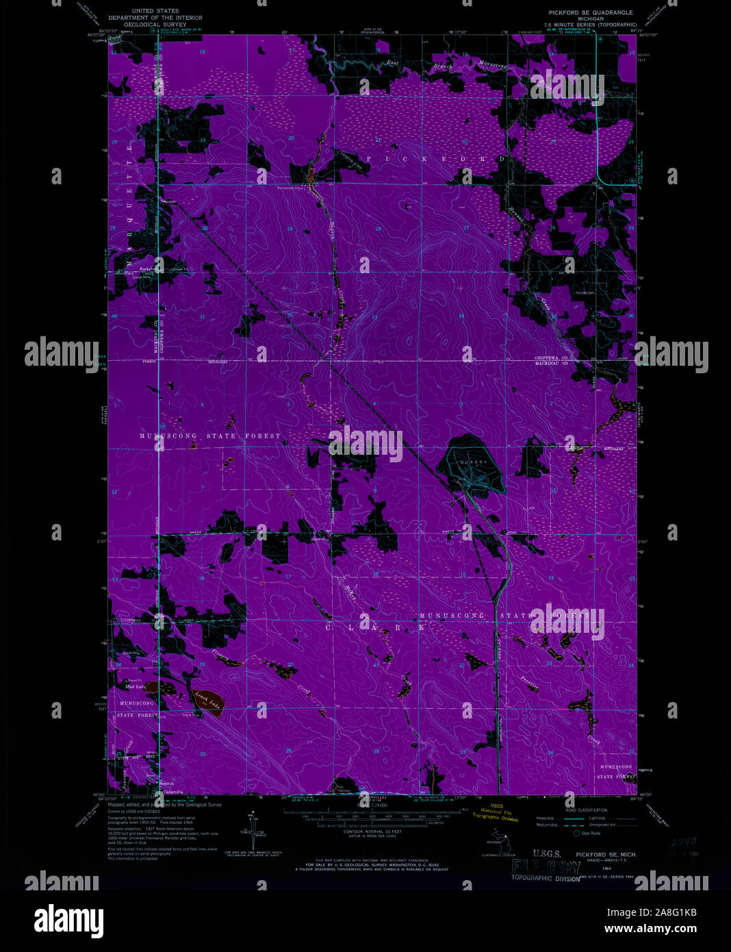 Pickford michigan map hi-res stock photography and images - Alamy