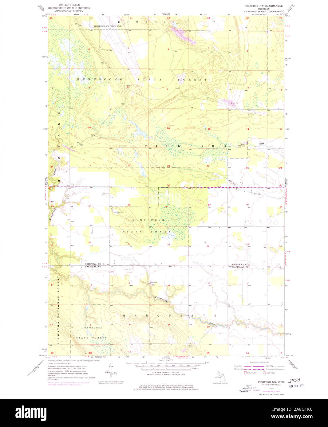 Pickford michigan map hi-res stock photography and images - Alamy
