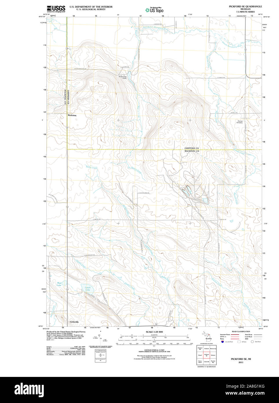 Pickford michigan map hi-res stock photography and images - Alamy