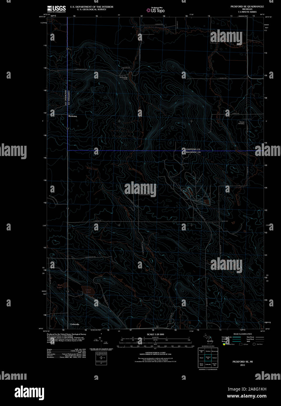 Pickford michigan map hi-res stock photography and images - Alamy