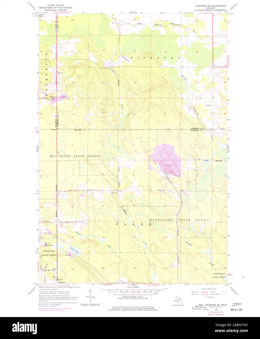 Pickford michigan map hi-res stock photography and images - Alamy