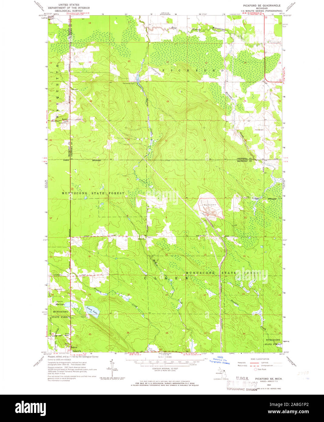 Pickford michigan map hi-res stock photography and images - Alamy