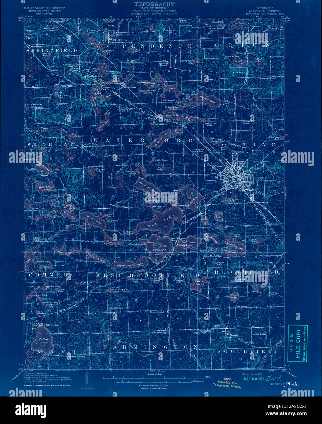 Map of pontiac michigan hi-res stock photography and images - Alamy