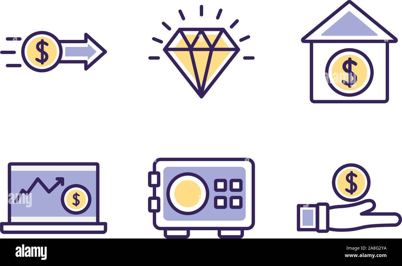 Isolated money icon set fill vector design Stock Vector Image & Art - Alamy