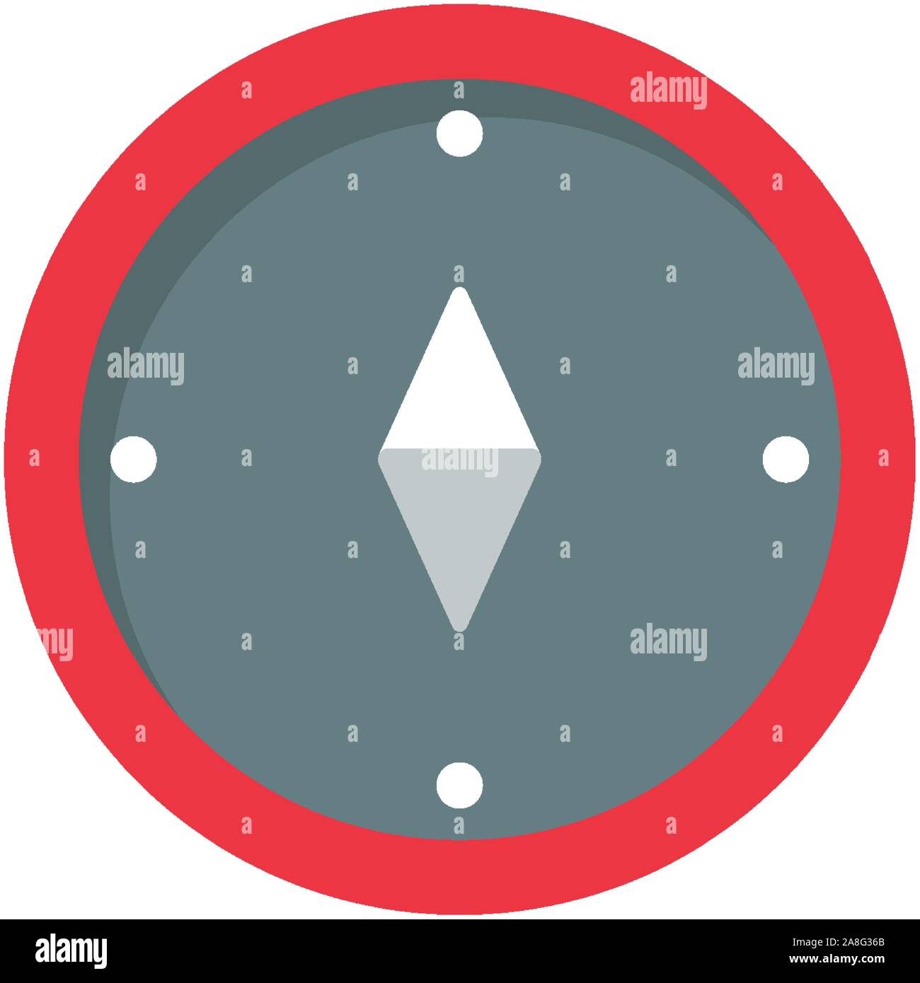 clock of red color on white background vector illustration design Stock ...