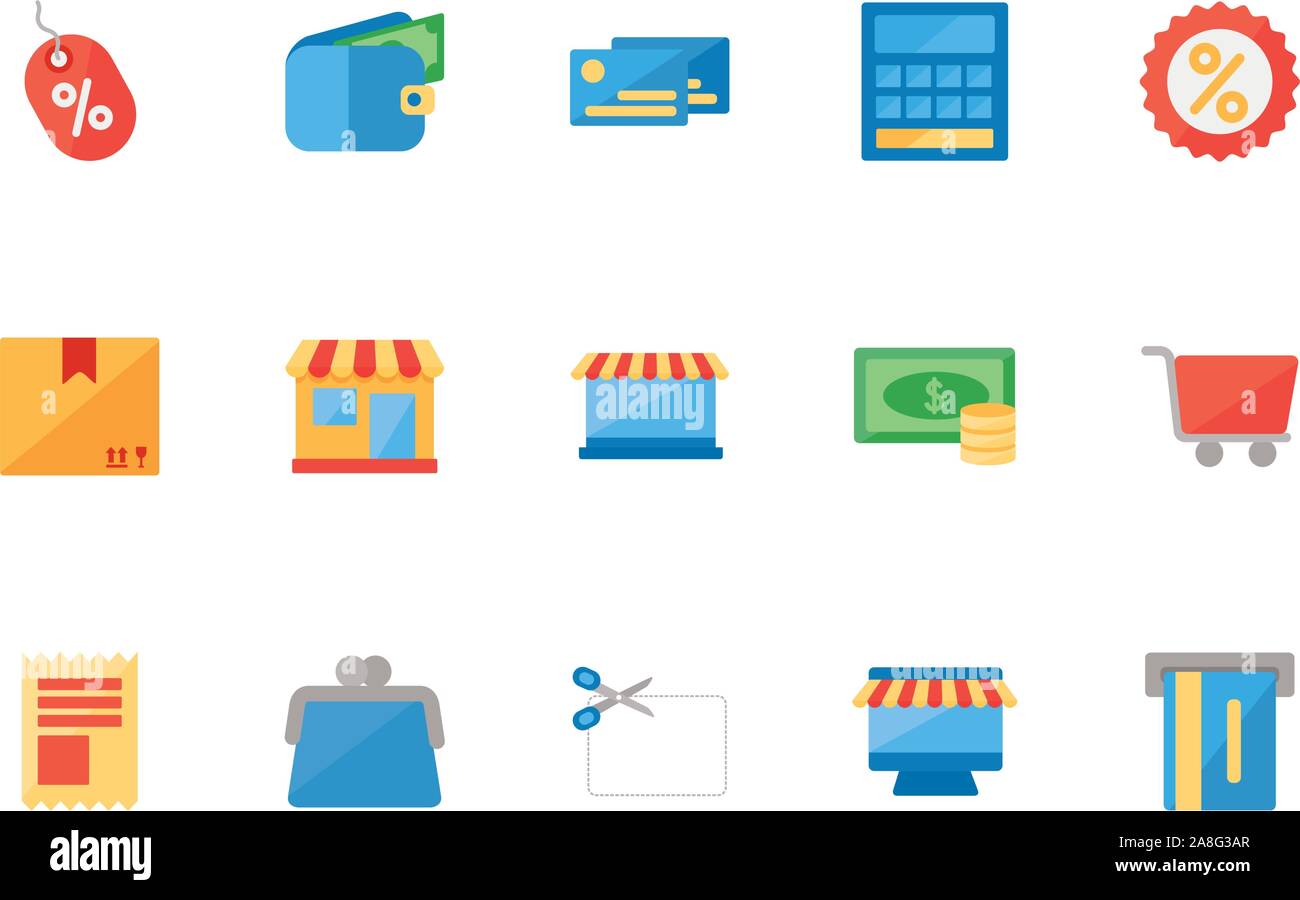Isolated shopping icon set vector design Stock Vector Image & Art - Alamy