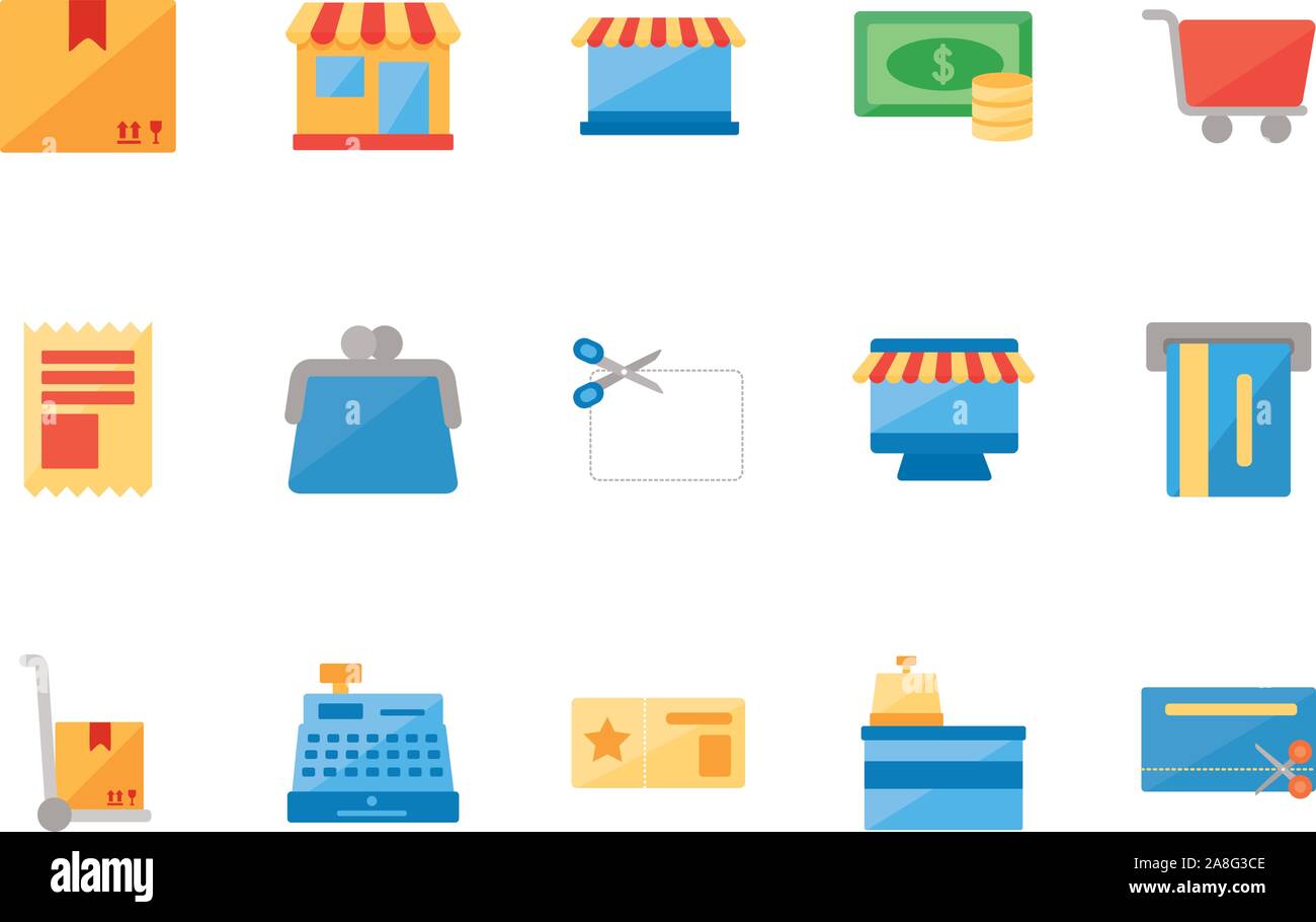 Isolated shopping icon set vector design Stock Vector Image & Art - Alamy