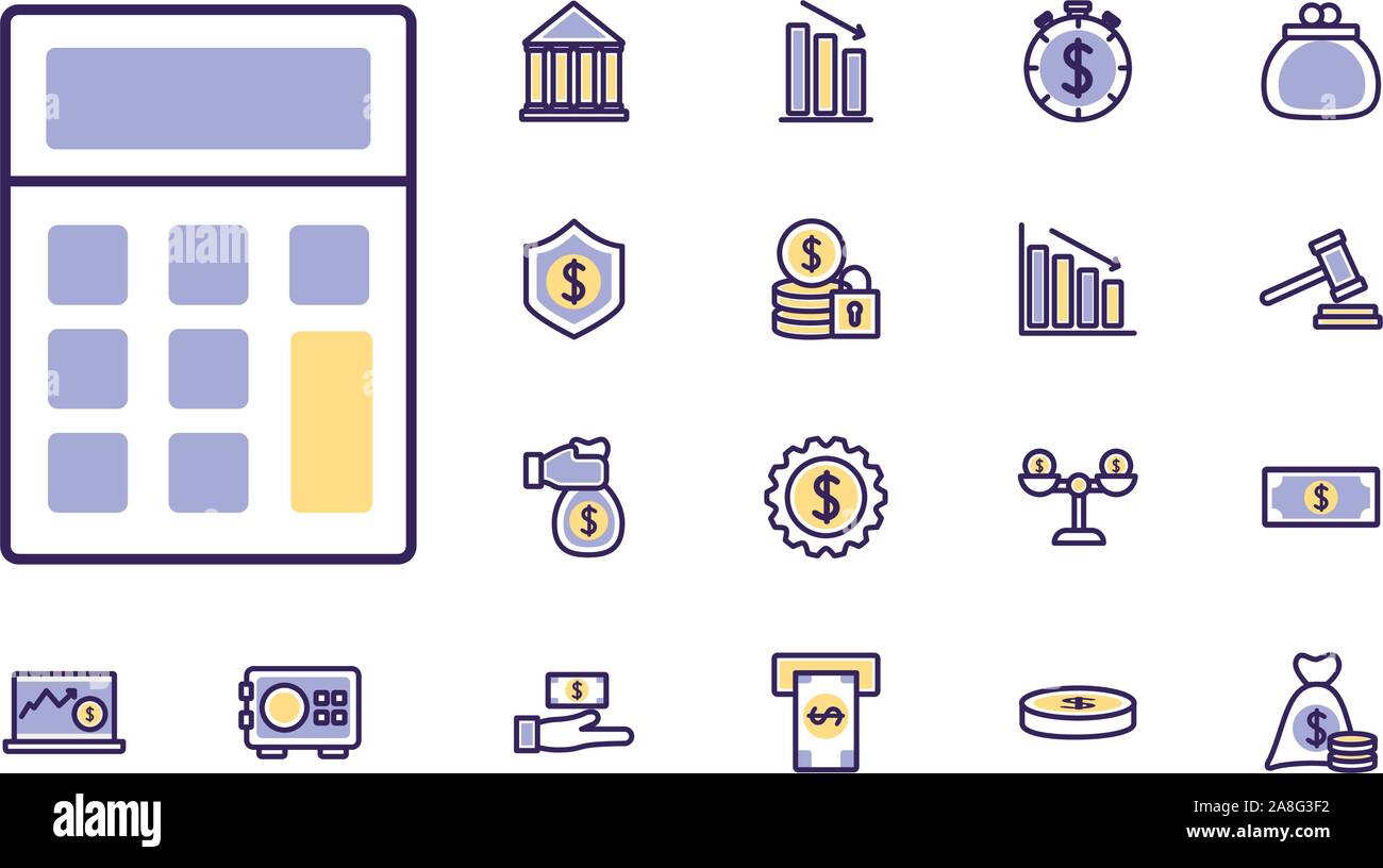 Isolated money icon set fill vector design Stock Vector Image & Art - Alamy