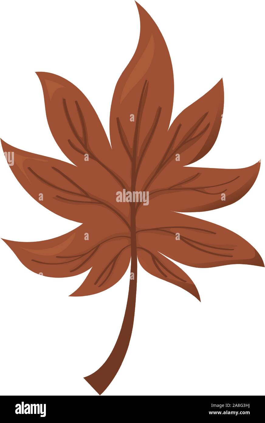 beautiful autumn leaf on white background vector illustration design ...