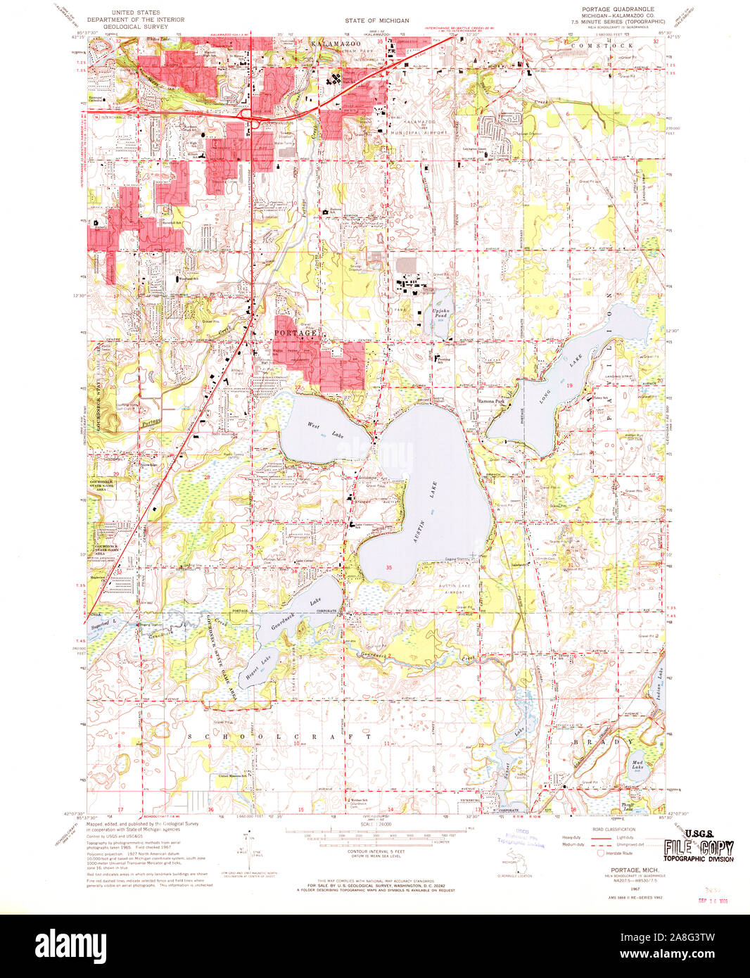 Portage michigan map hi-res stock photography and images - Alamy
