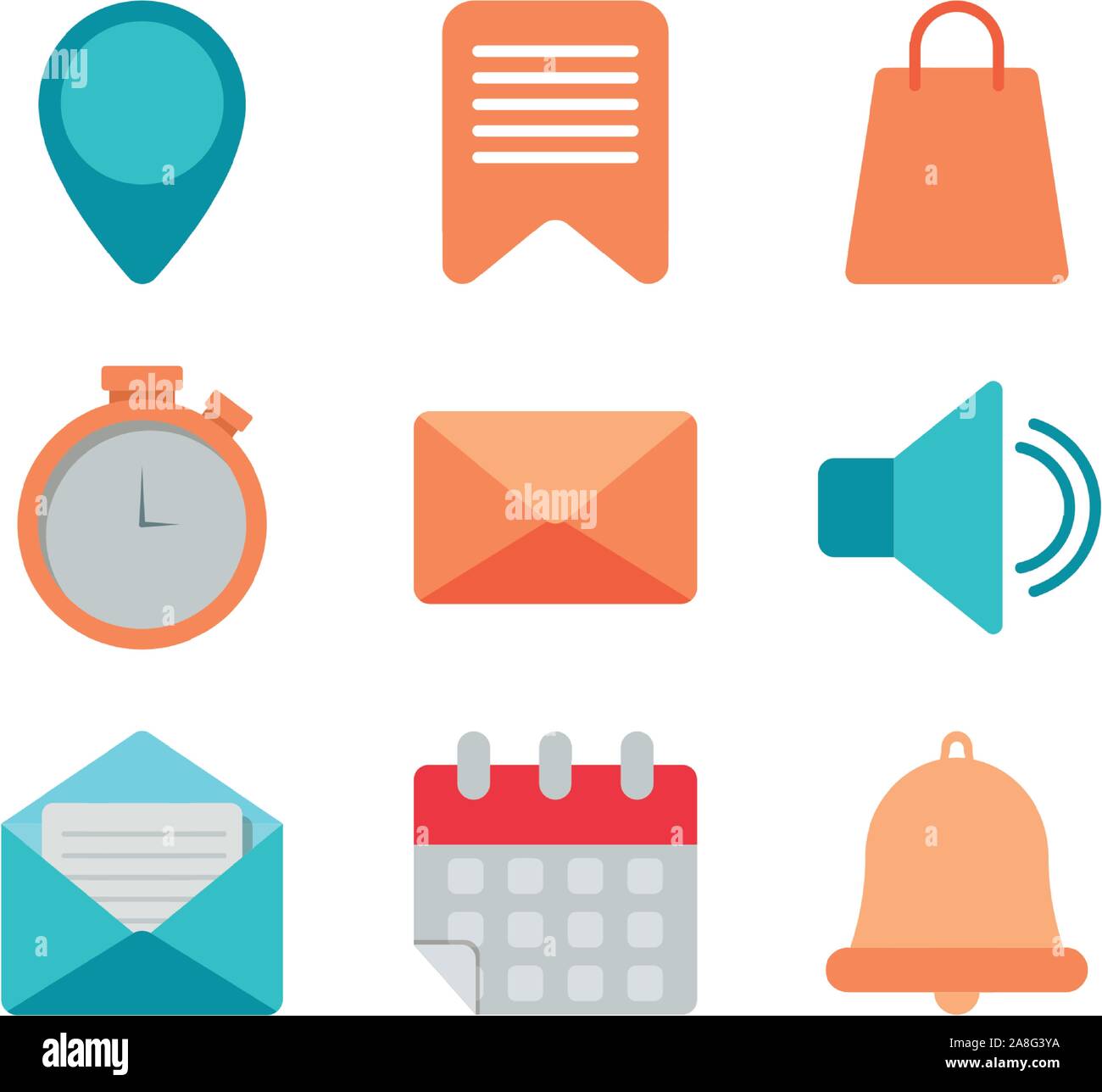 set of icons electronic commerce on white background vector ...
