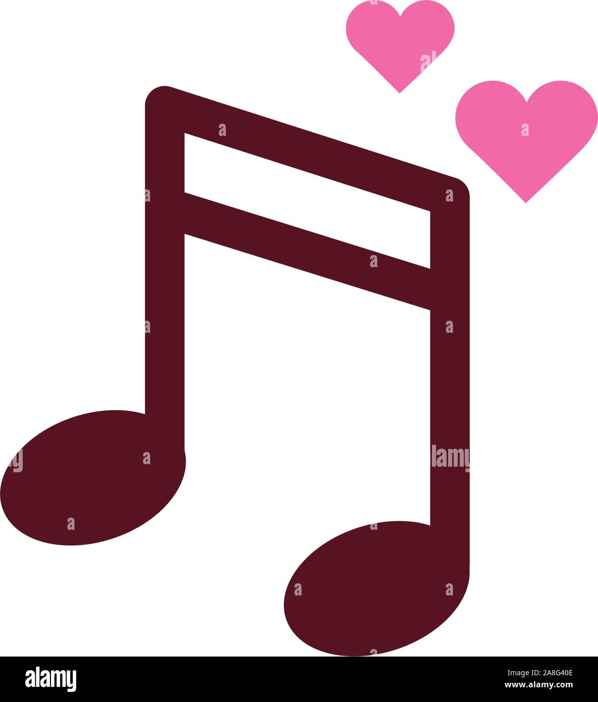 Isolated love music vector design Stock Vector Image & Art - Alamy