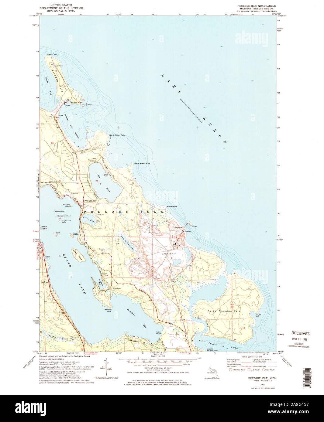 Map of presque isle hi-res stock photography and images - Alamy